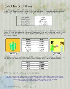 Syllables and Stress – CELA