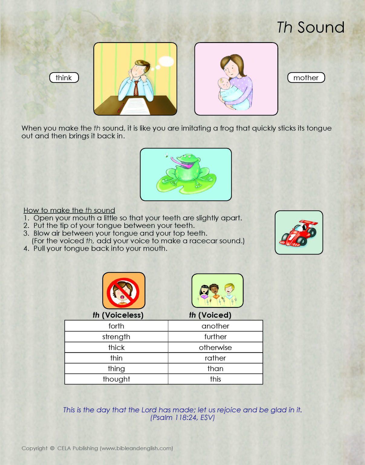 Pronunciation of “Th” sound – CELA