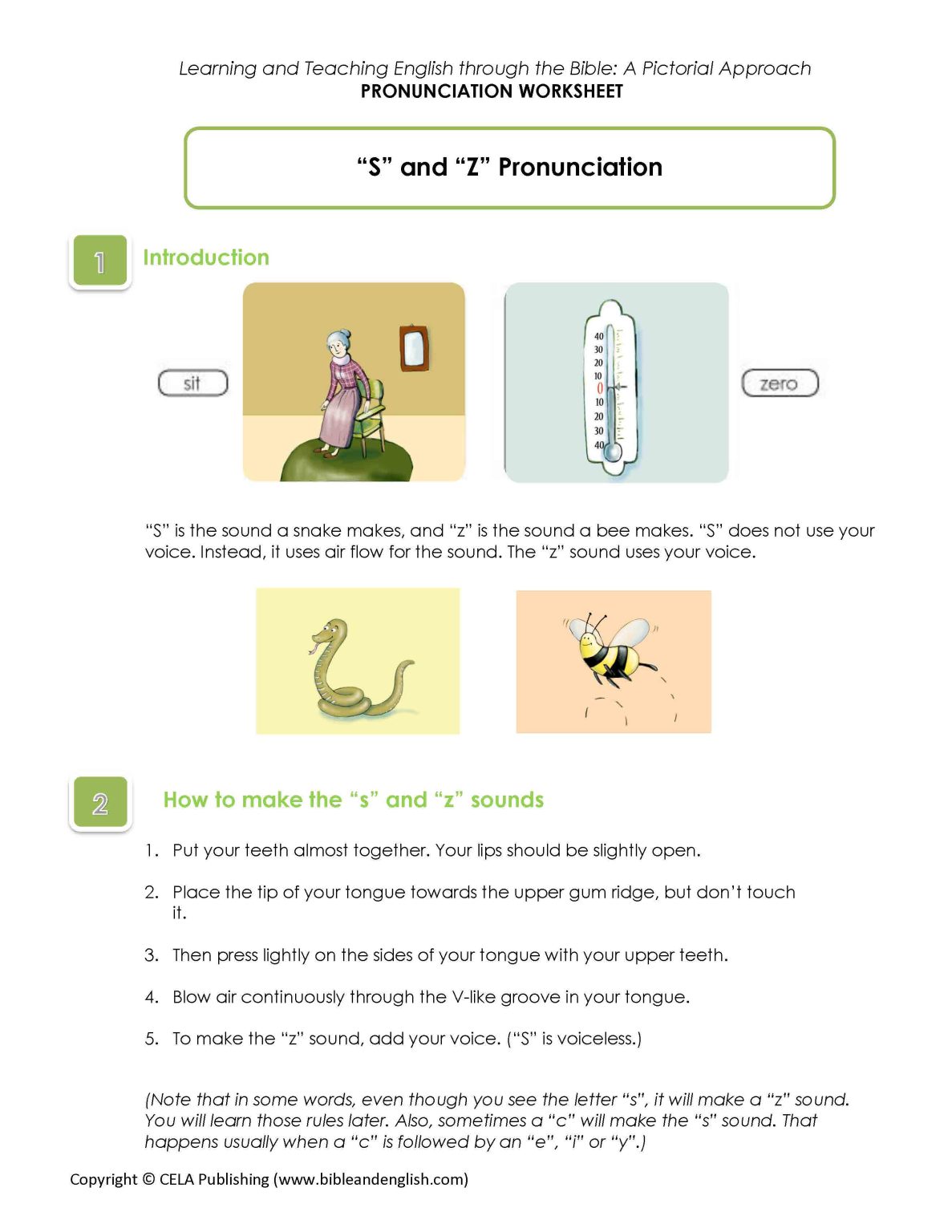 Pronunciation of “-s” endings – CELA
